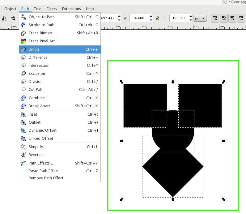 Combine Overlapping Vector Objects
